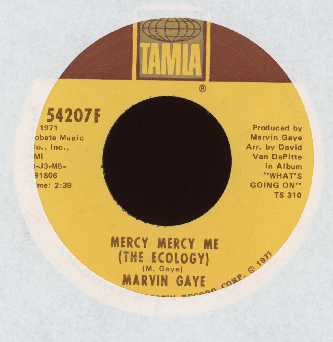 Marvin Gaye - Mercy Mercy Me (The Ecology) on Tamla Soul Funk 45