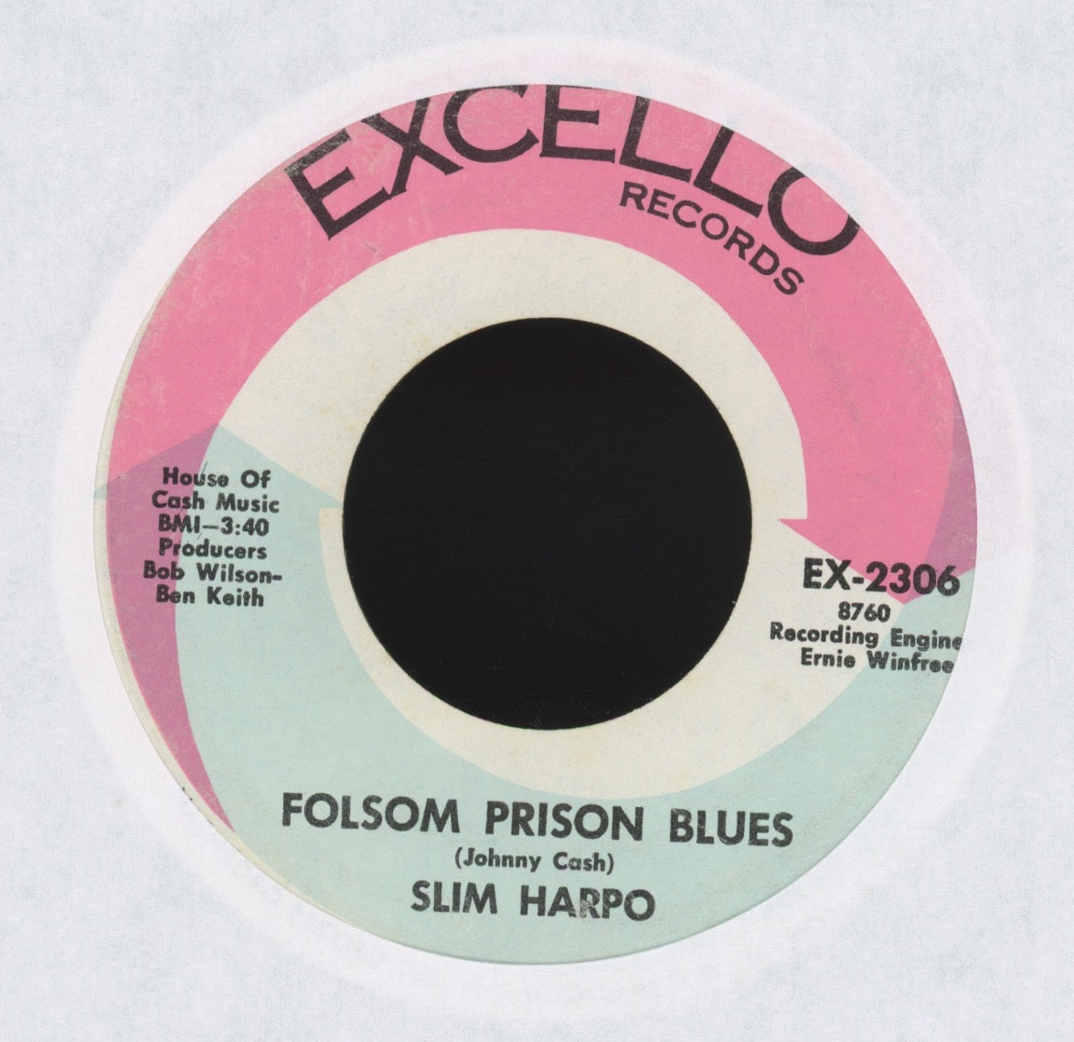 Slim Harpo - Folsom Prison Blues on Excello Blues Funk 45