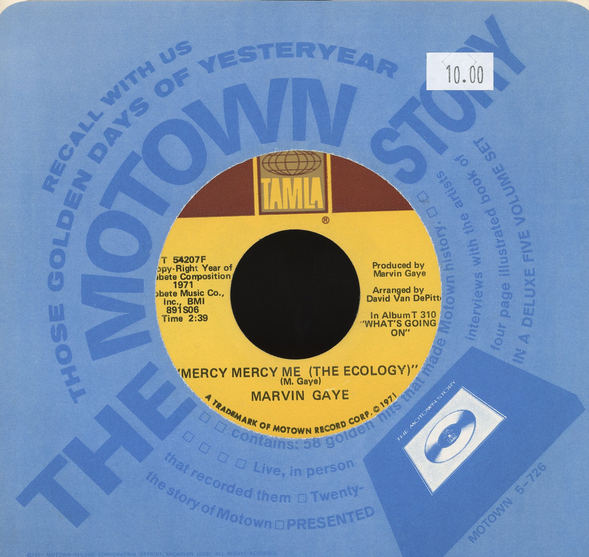 Marvin Gaye - Mercy Mercy Me (The Ecology) / Sad Tomorrows on Tamla So