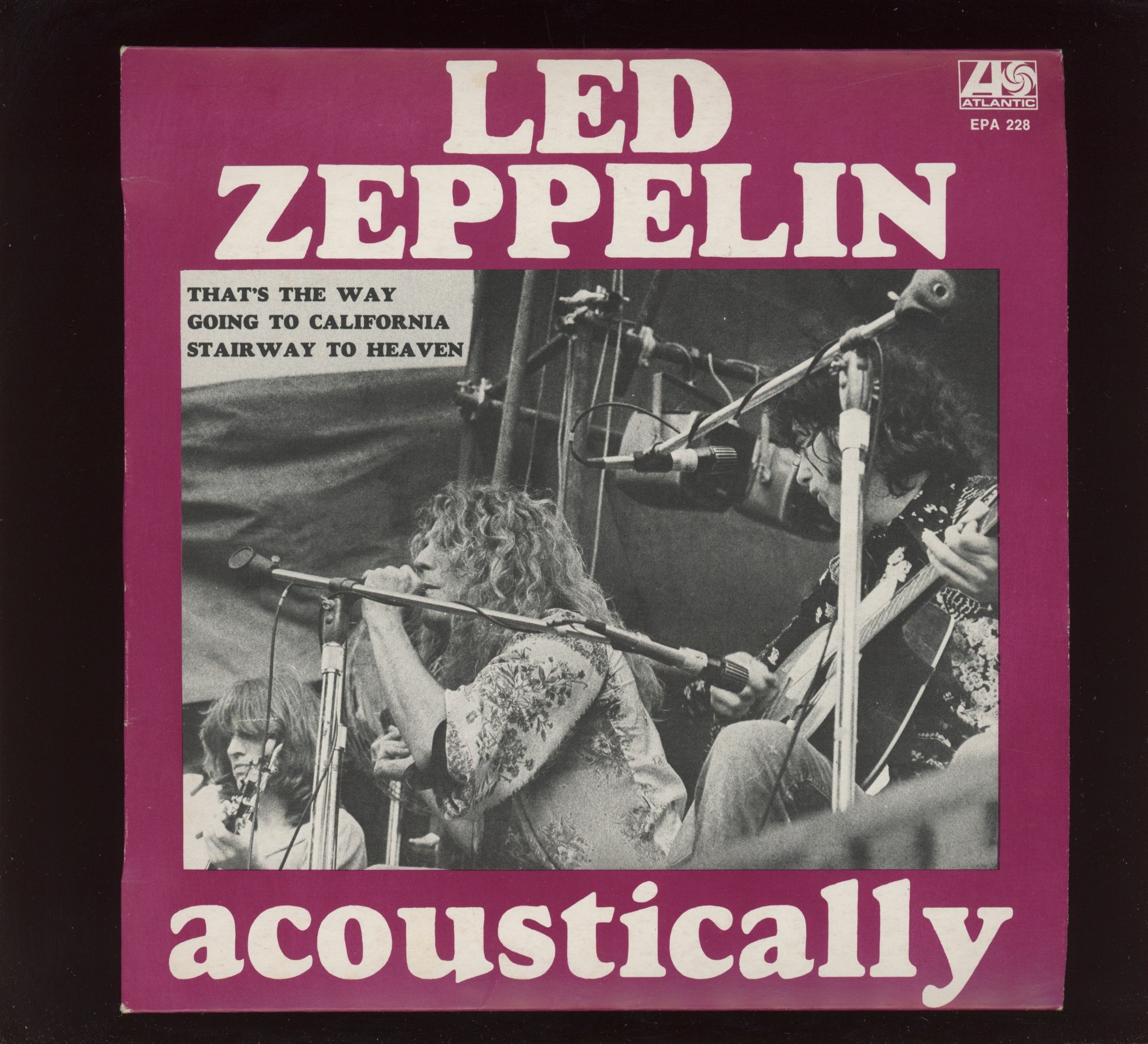 Led Zeppelin - Acoustically on Atlantic Australian Press 7" EP With Pi