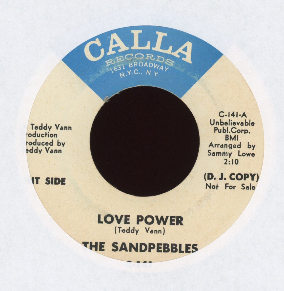 The Sandpebbles - Love Power on Calla Promo Northern Soul 45