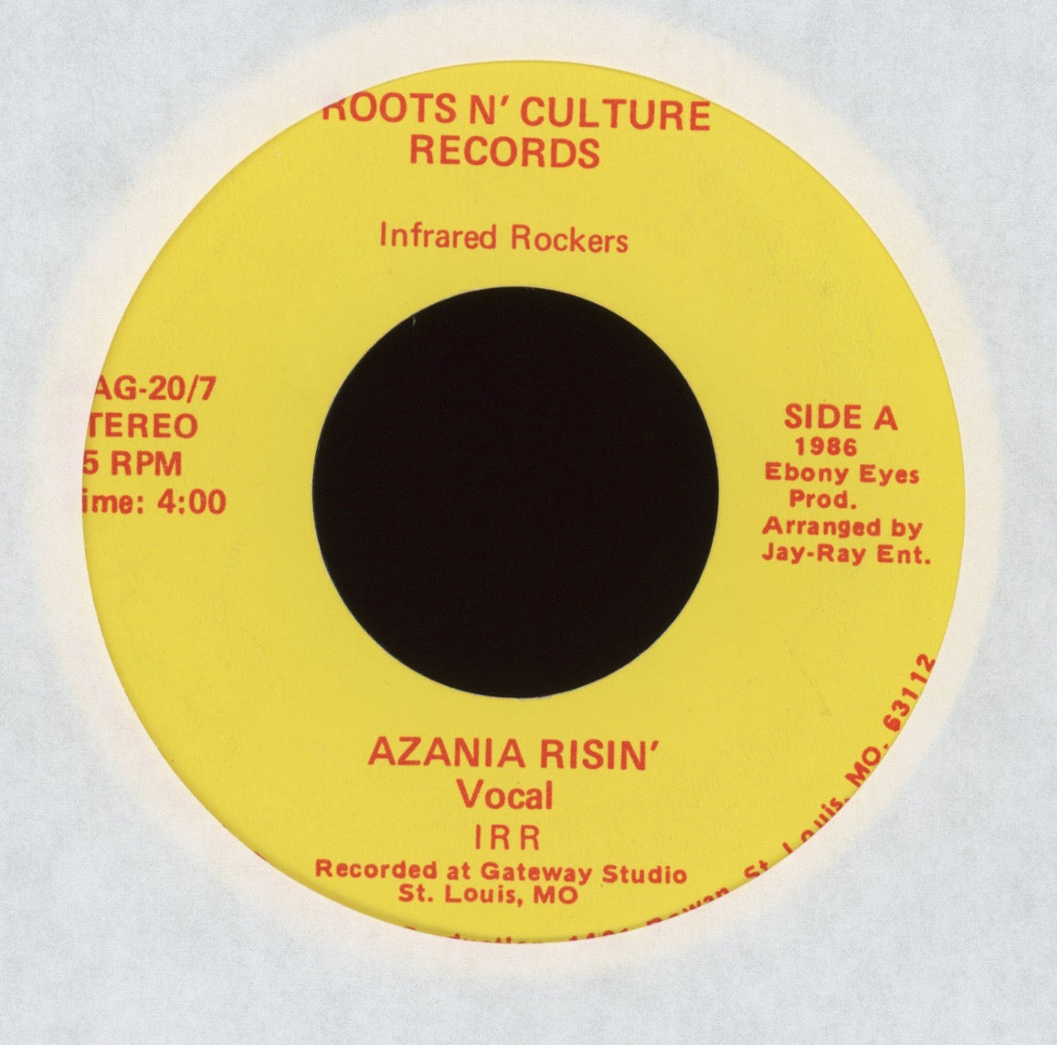 Infrared Rockers - Azania Risin’ on Roots N' Culture Reggae 45