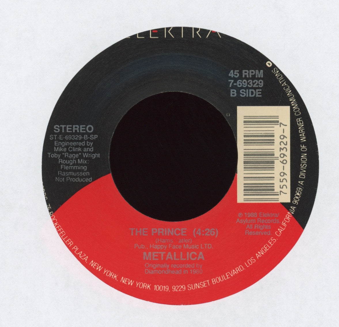 Metallica - One on Elektra 45 With Picture Sleeve