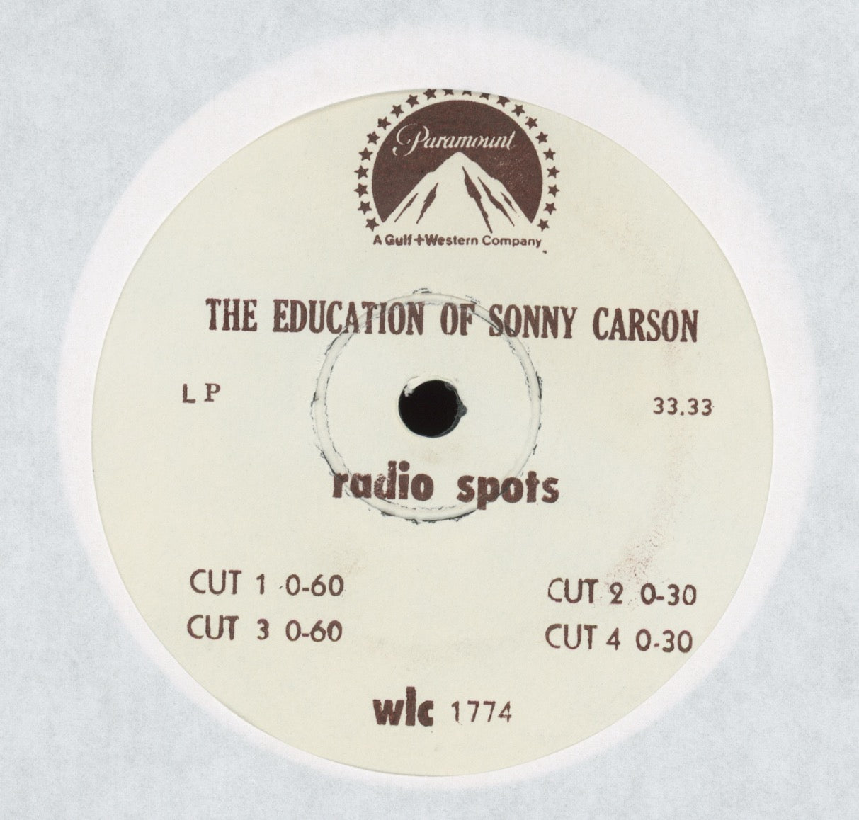 No Artist - The Education Of Sonny Carson - Radio Spots Blaxploitation