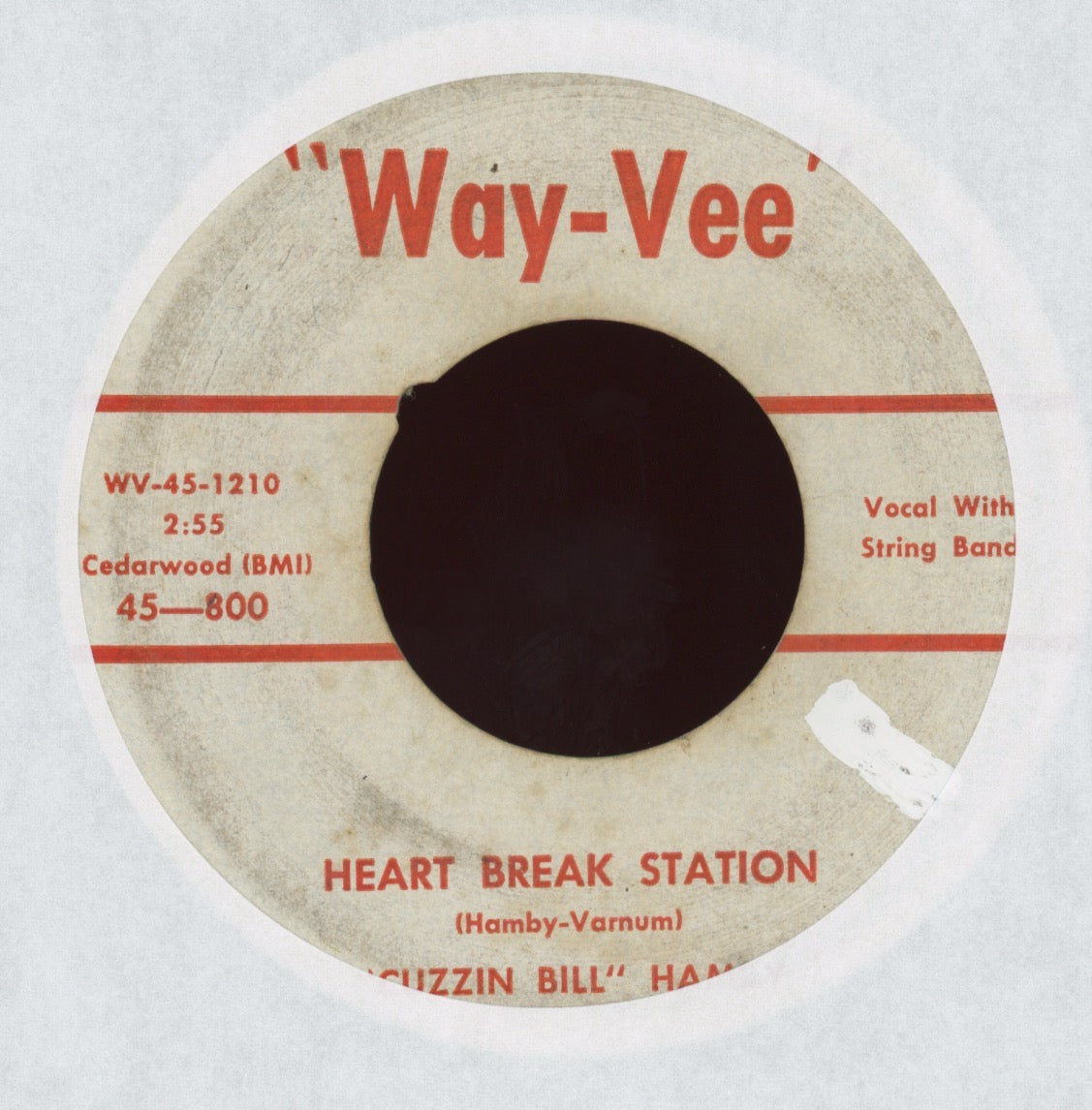 Cuzzin Bill Hamby - Heart Break Station on Way Vee Rockabilly 45