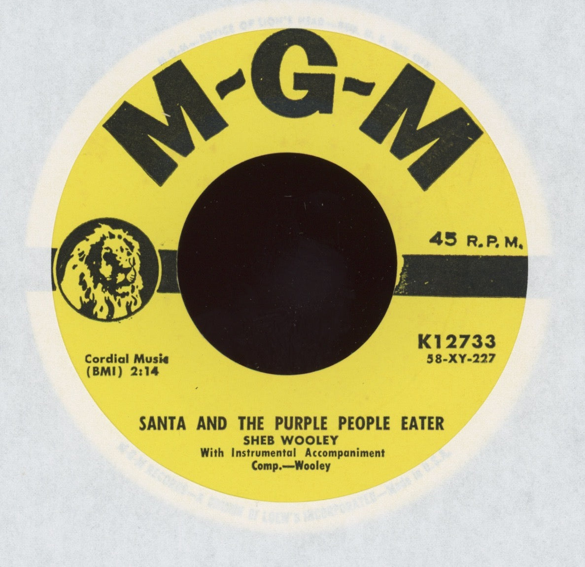 Sheb Wooley - Santa And The Purple People Eater on MGM Christmas Rock
