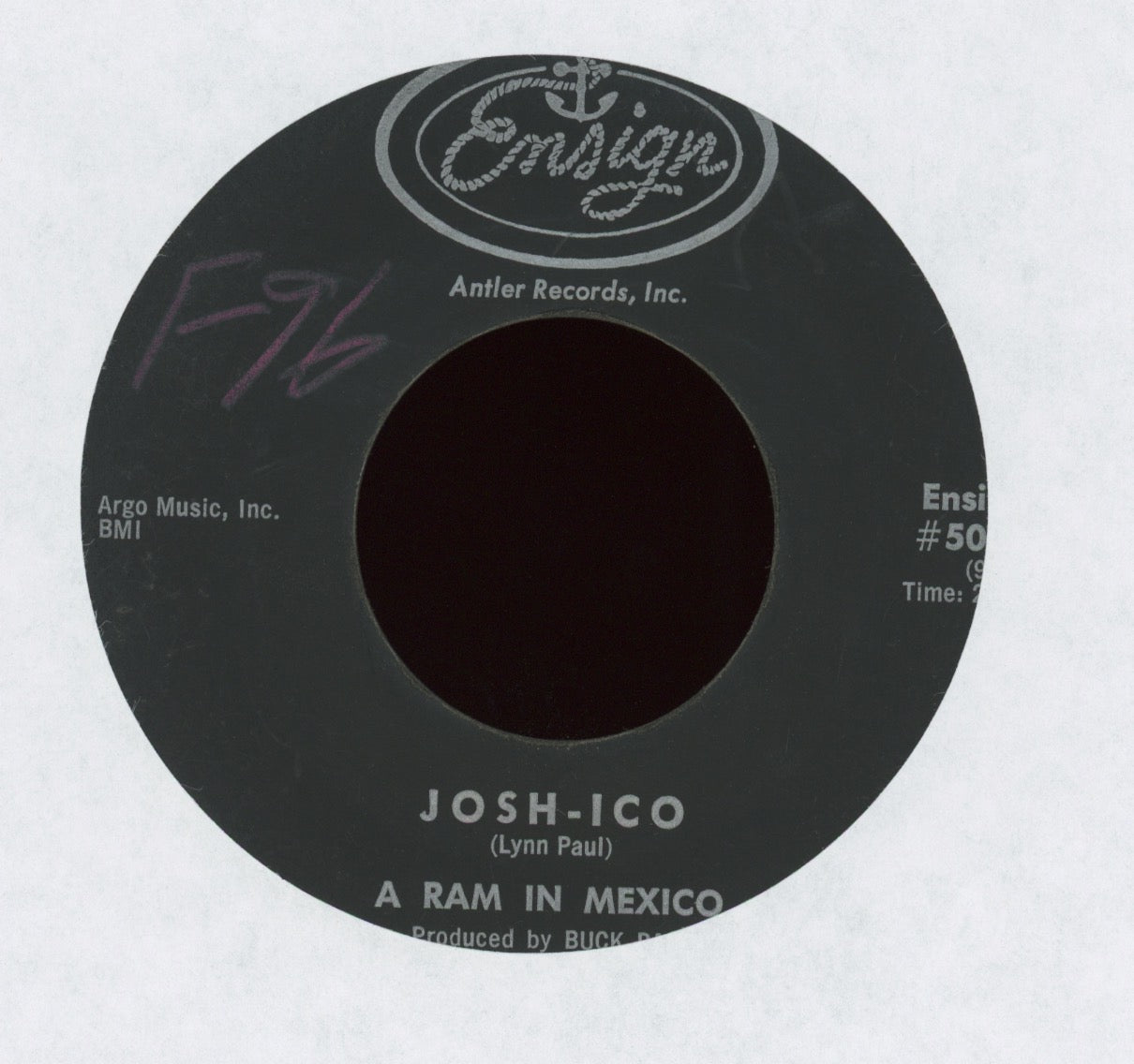 A Ram In Mexico - Josh - Ico / Twillight Time on Ensign Popcorn 45