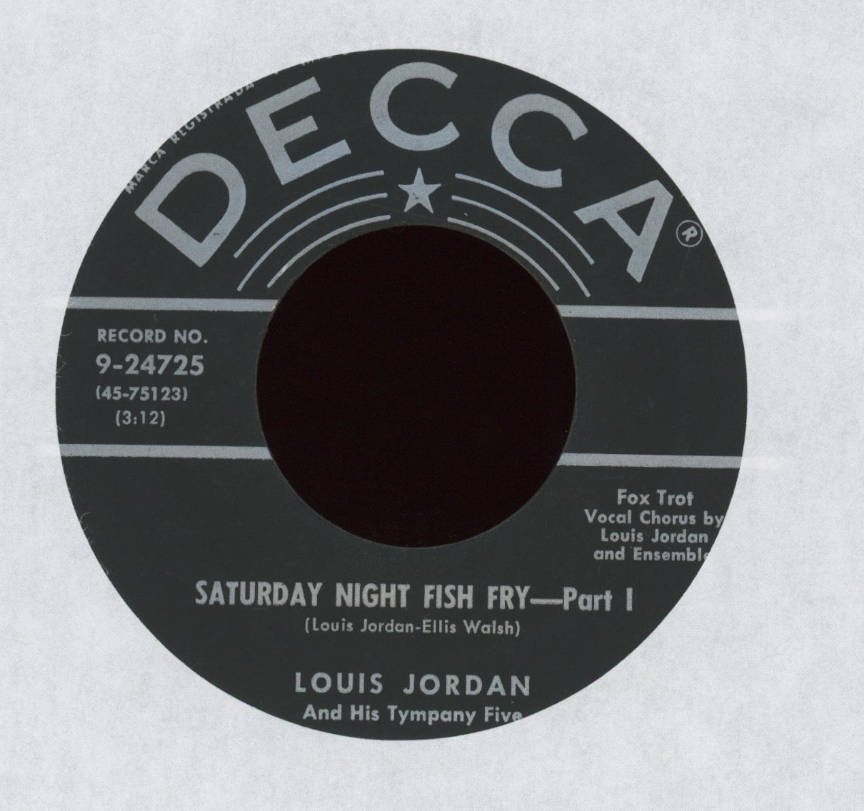 Louis Jordan And His Tympany Five - Saturday Night Fish Fry on Decca R