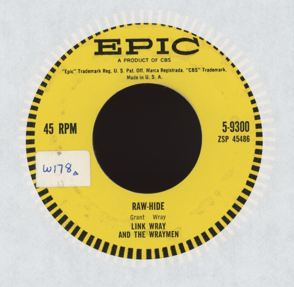 Link Wray And His Ray Men - Raw-Hide on Epic Rockabilly 45