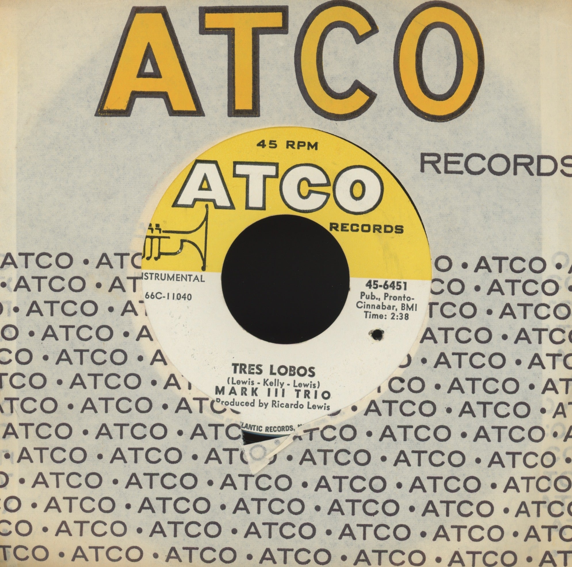 Mark III Trio - Tres Lobos on Atco Latin Mod Soul Jazz 45