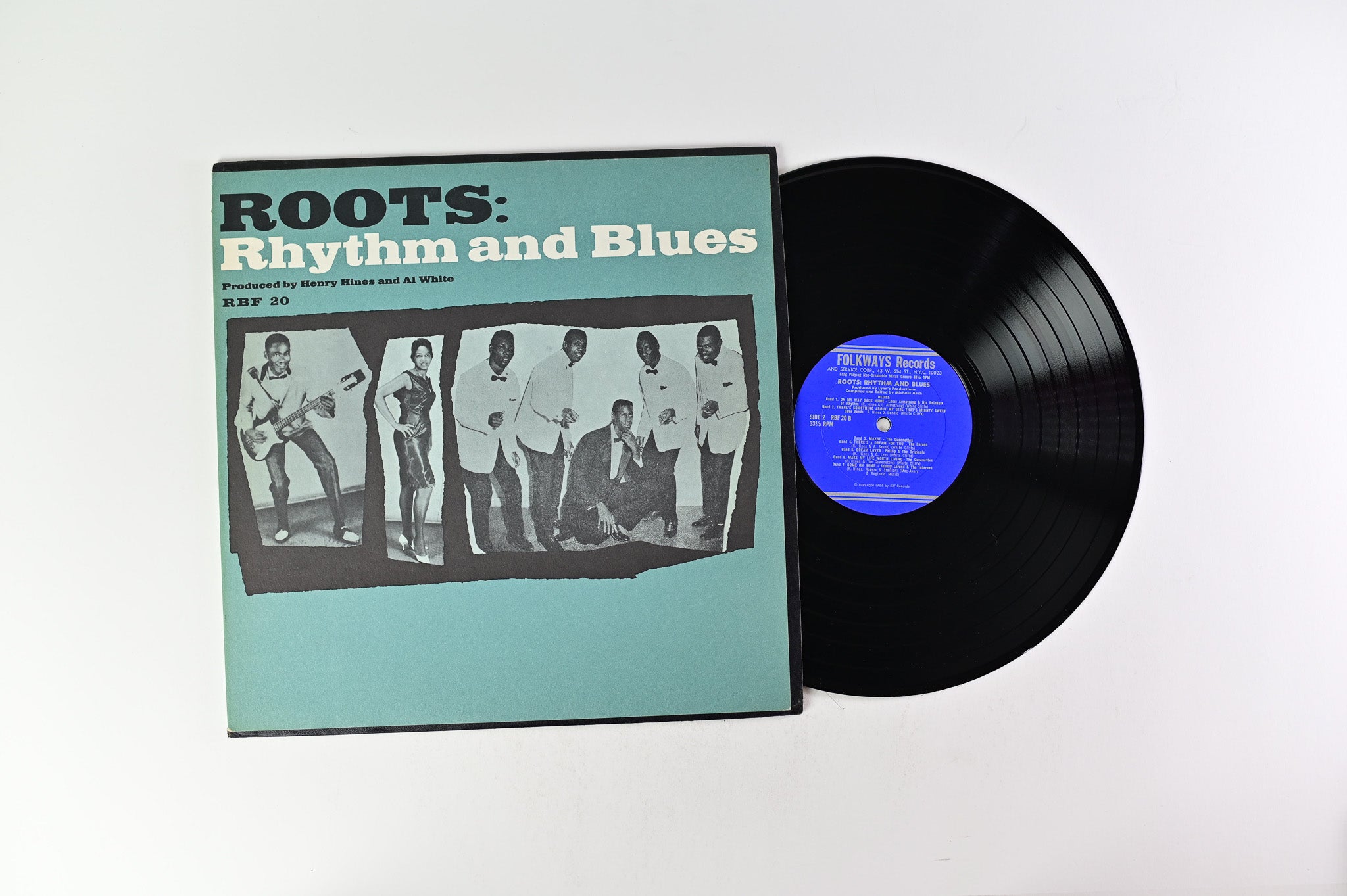 Various - Roots: Rhythm And Blues on RBF/Folkways Records w/Blue Label
