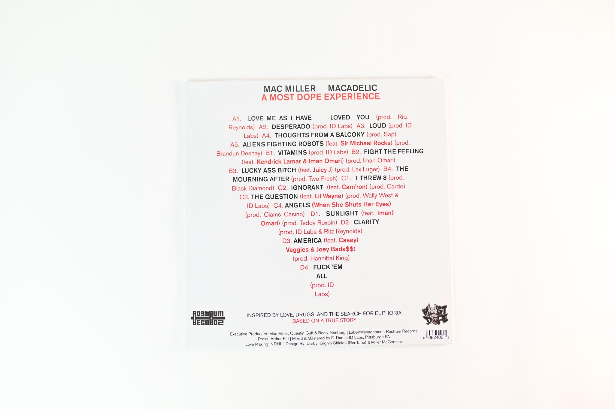 Mac Miller - Macadelic Unofficial Pressing Sealed