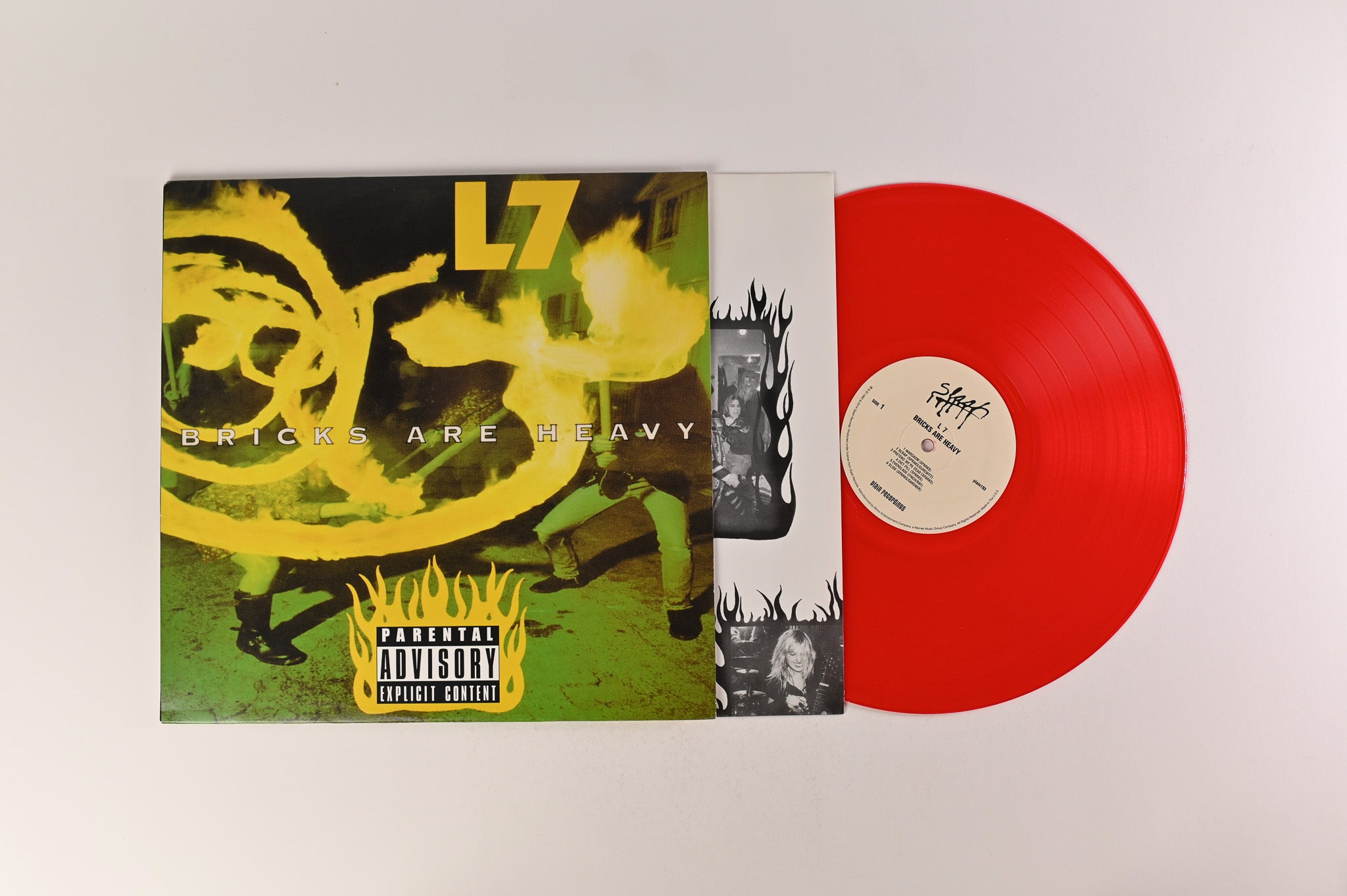 L7 - Bricks Are Heavy on Plain Recordings Red Translucent Vinyl Reissu