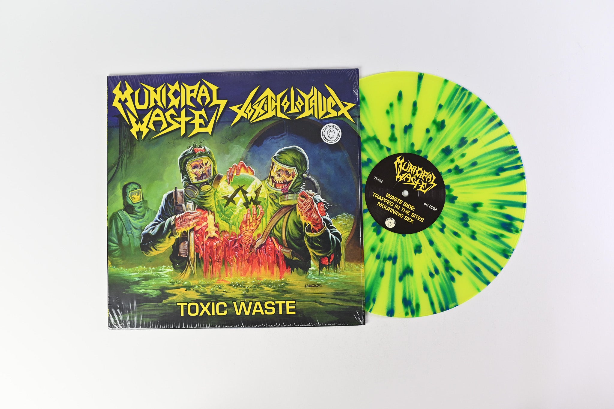 Municipal Waste - Toxic Waste on Tankcrimes Yellow With Blue Splatter