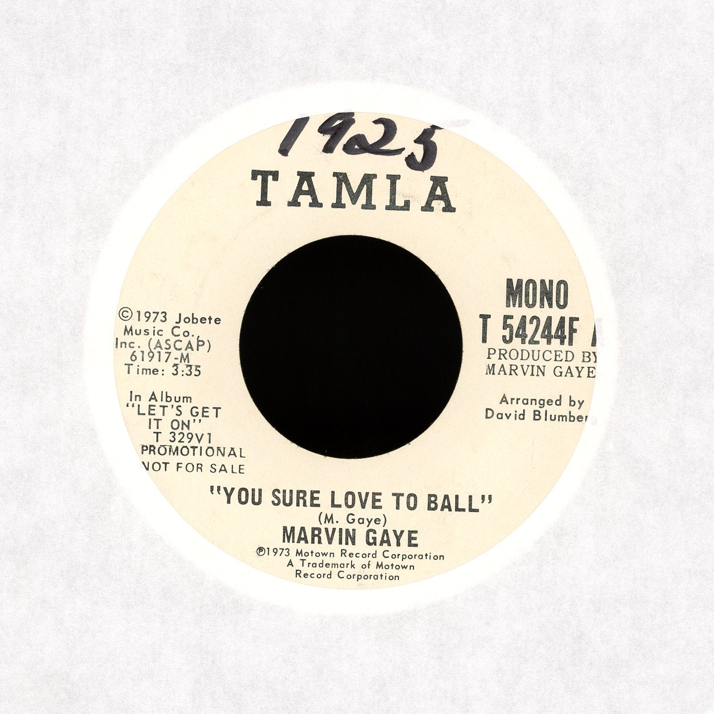 Marvin Gaye You Sure Love To Ball On Tamla Promo Soul 45