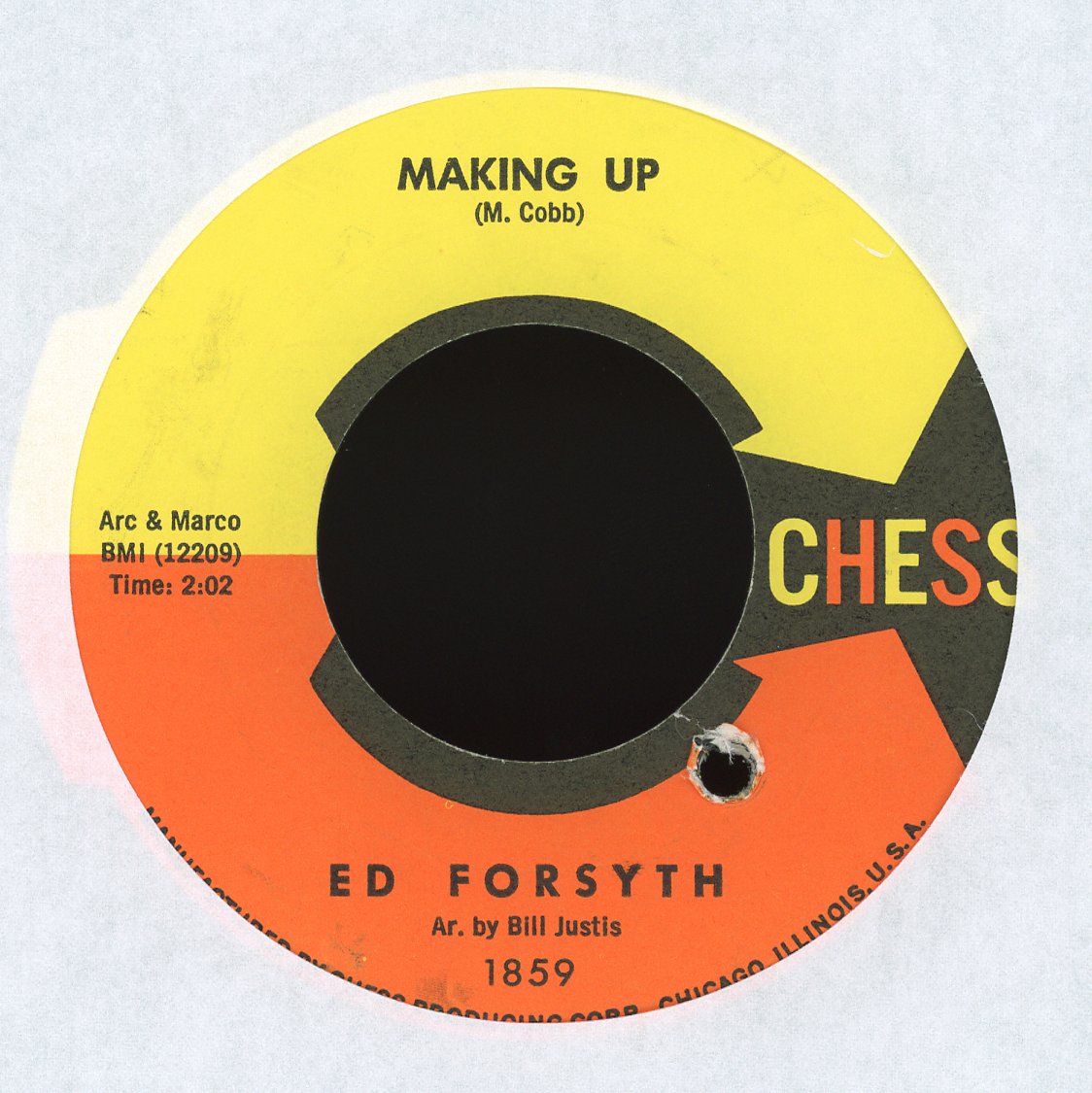 Ed Forsyth - Making Up / You Don't Mind Hurting Me on Chess R&B 45