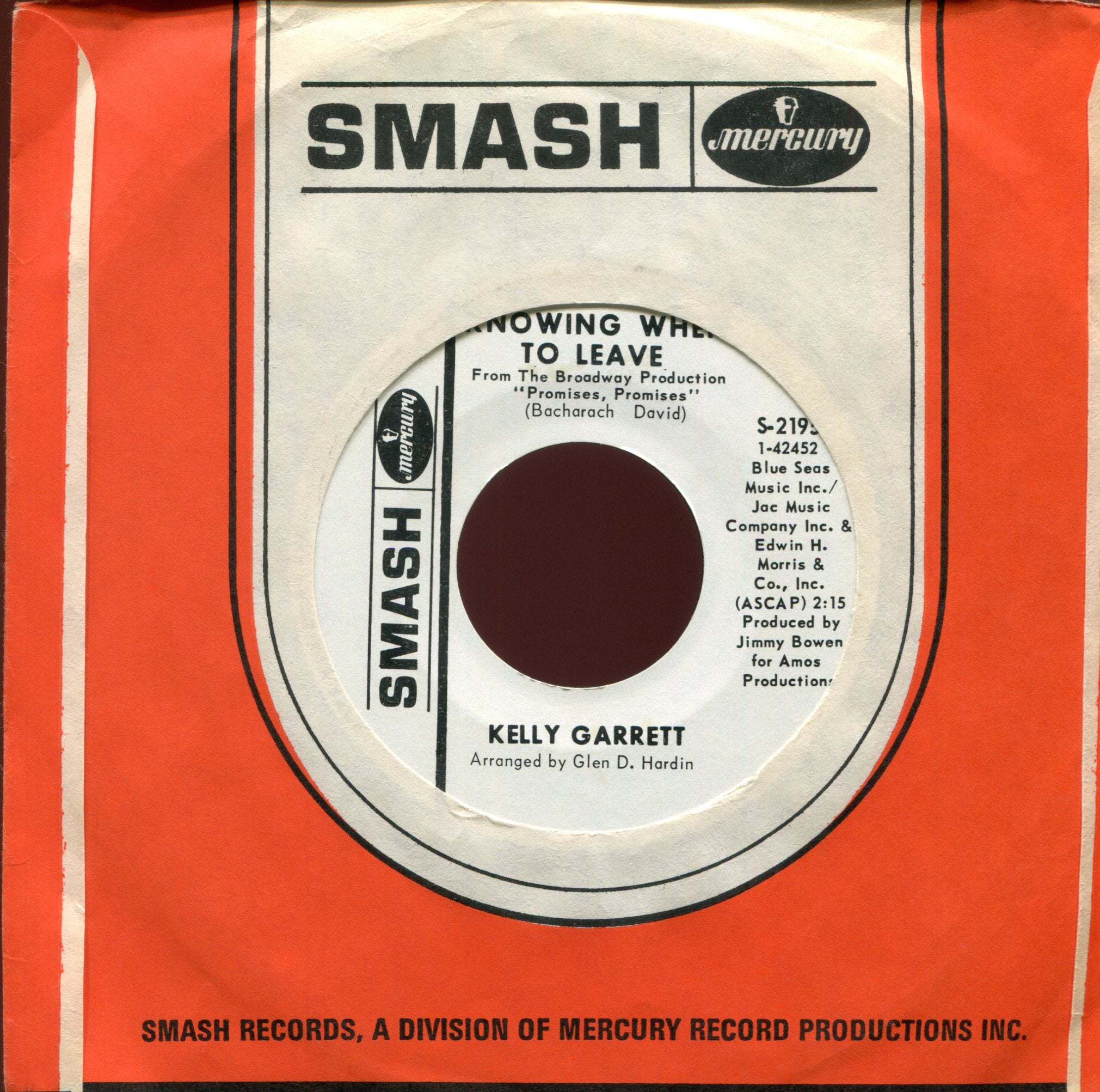 Kelly Garrett - Love's The Only Answer on Smash Promo Northern Soul 45