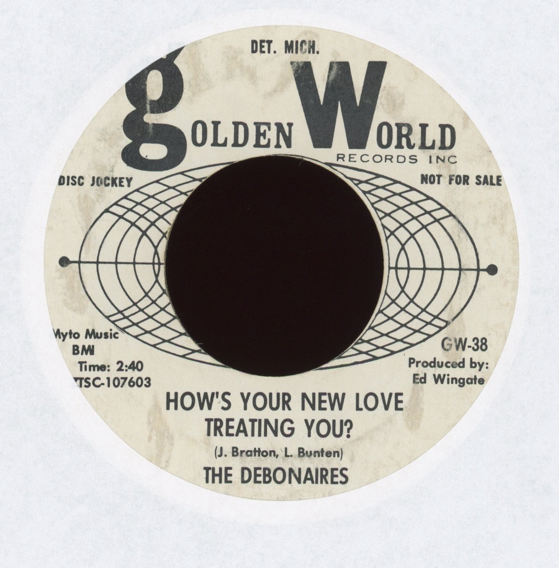 The Debonaires - How's Your New Love Treating You on Golden World Prom