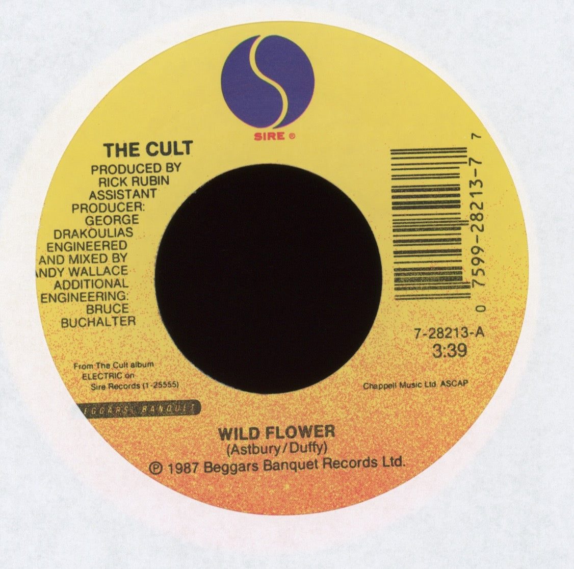 The Cult - Wild Flower on Sire With Poster Sleeve