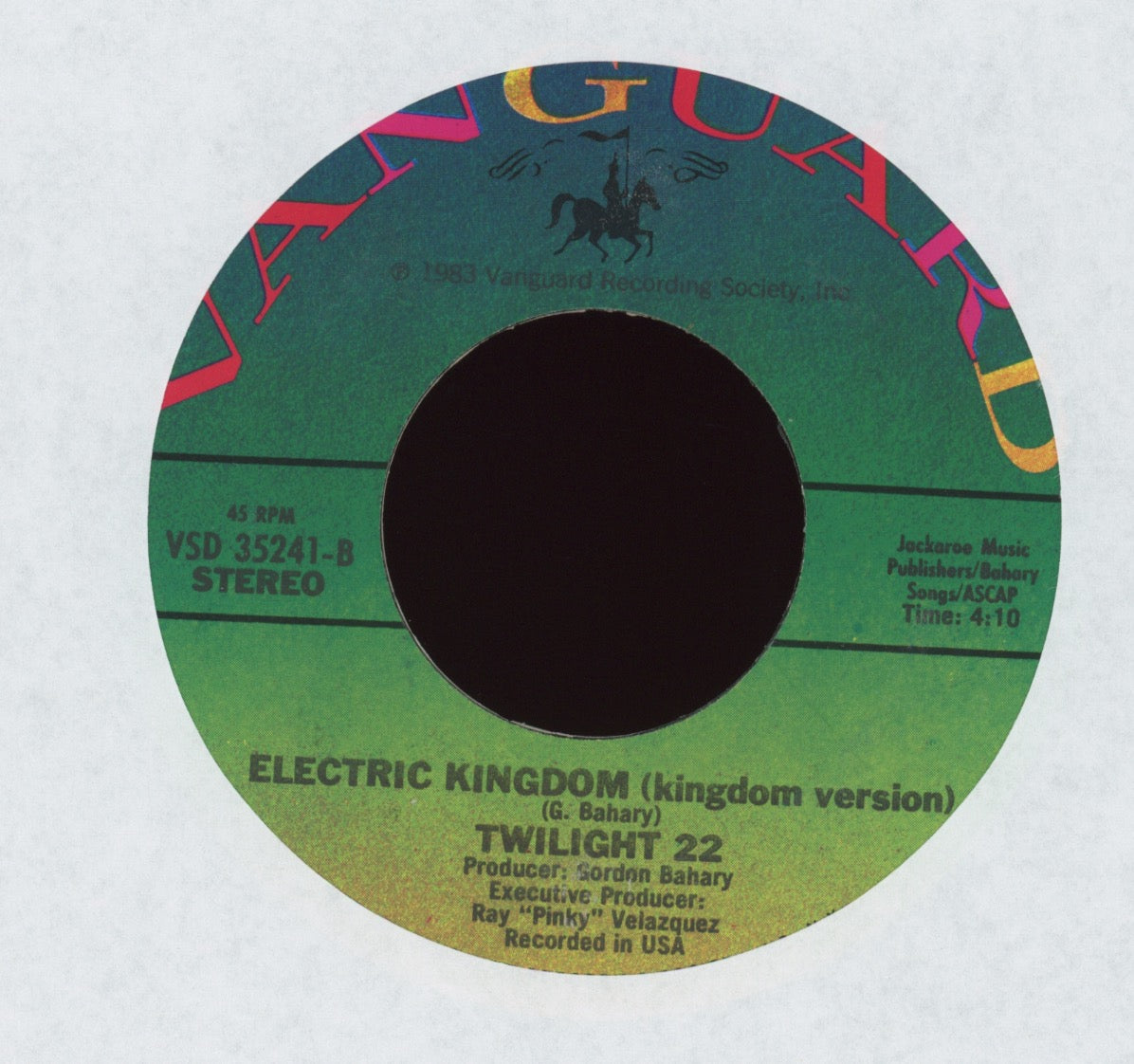 Twilight 22 - Electric Kingdom on Vanguard – Plaid Room Records