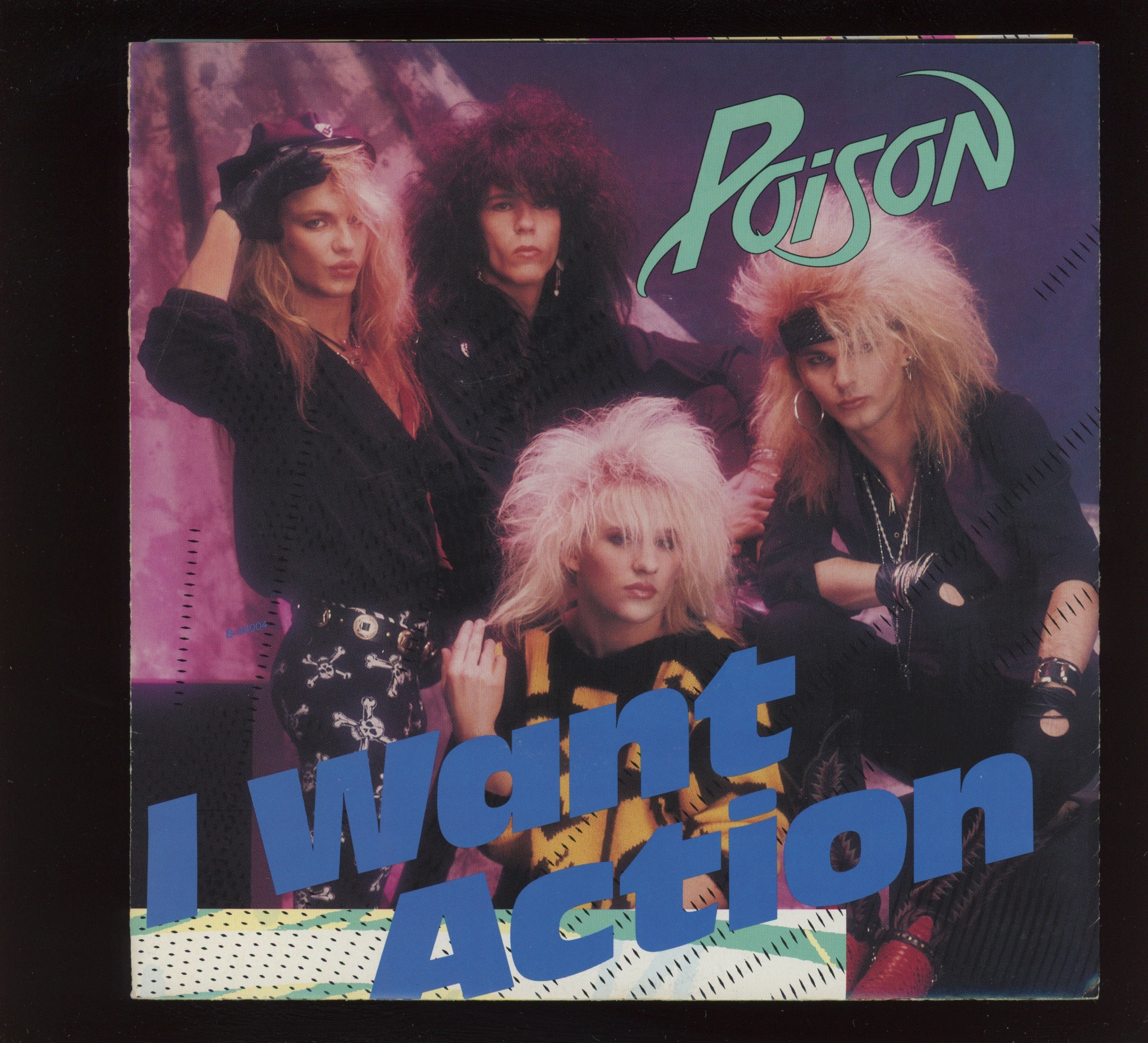 Poison - I Want Action on Enigma With Poster Sleeve