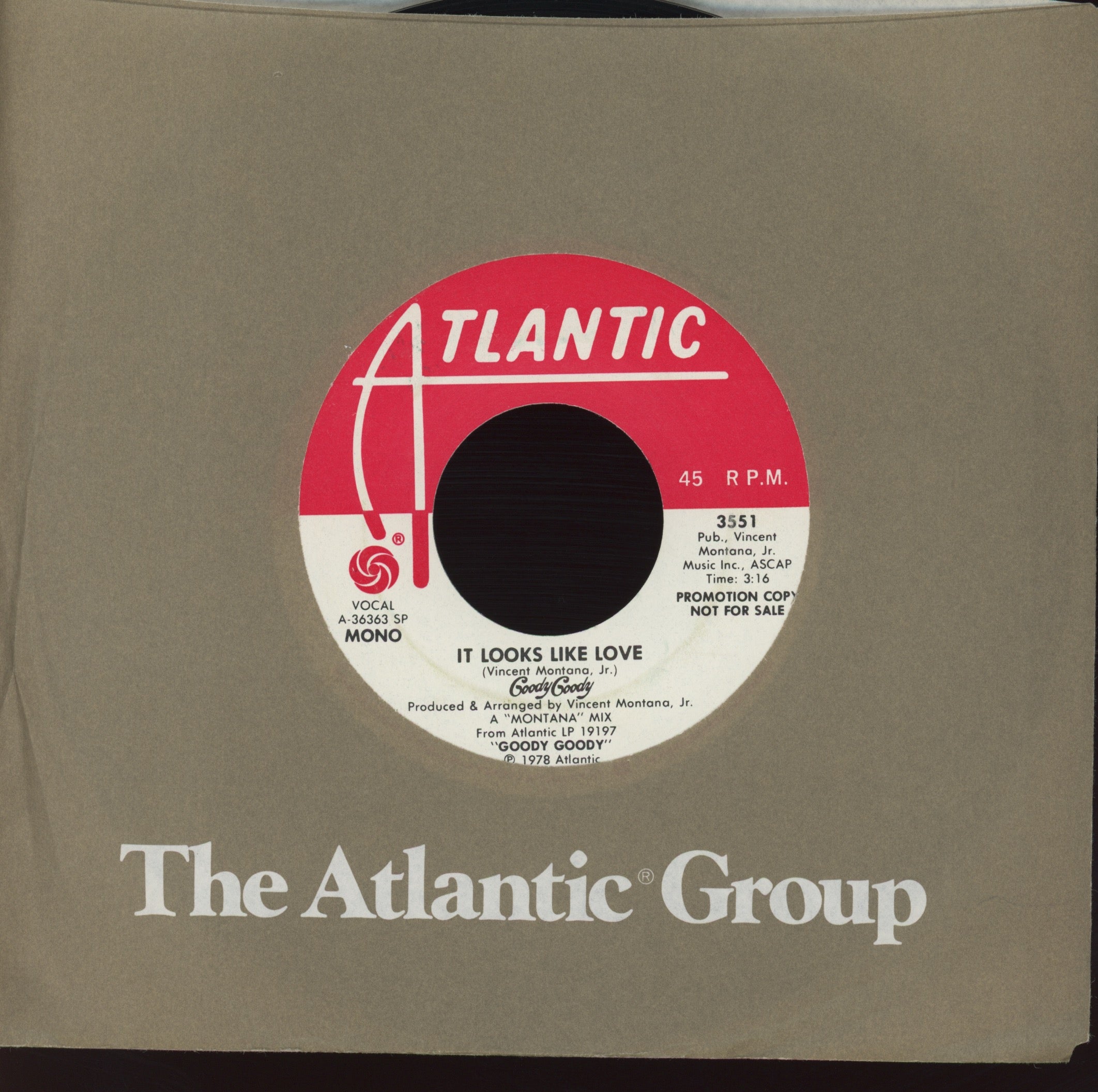 Goody Goody - It Looks Like Love on Atlantic Promo