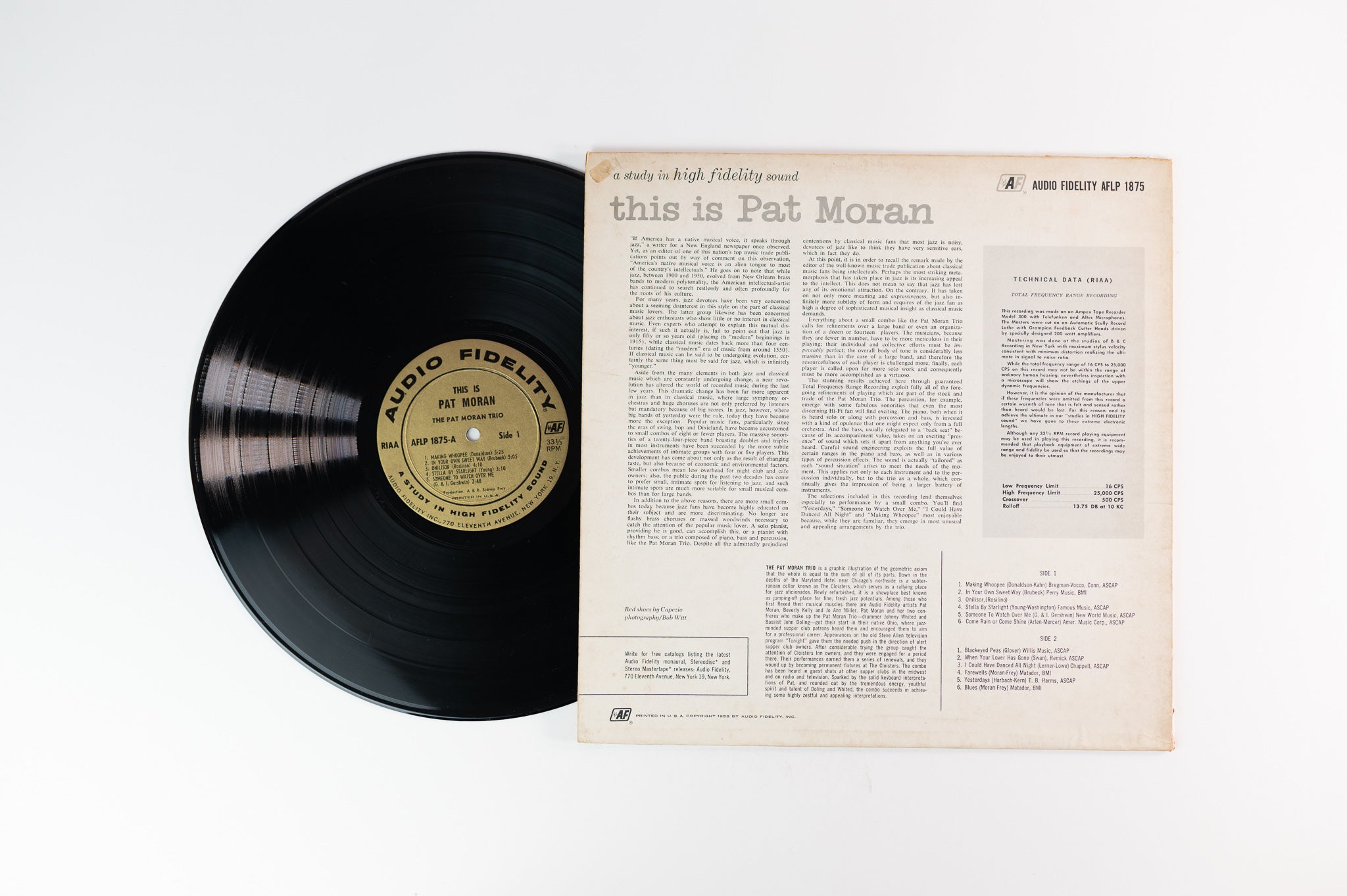 Pat Moran Trio - This Is Pat Moran on Audio Fidelity Mono Deep Groove ...