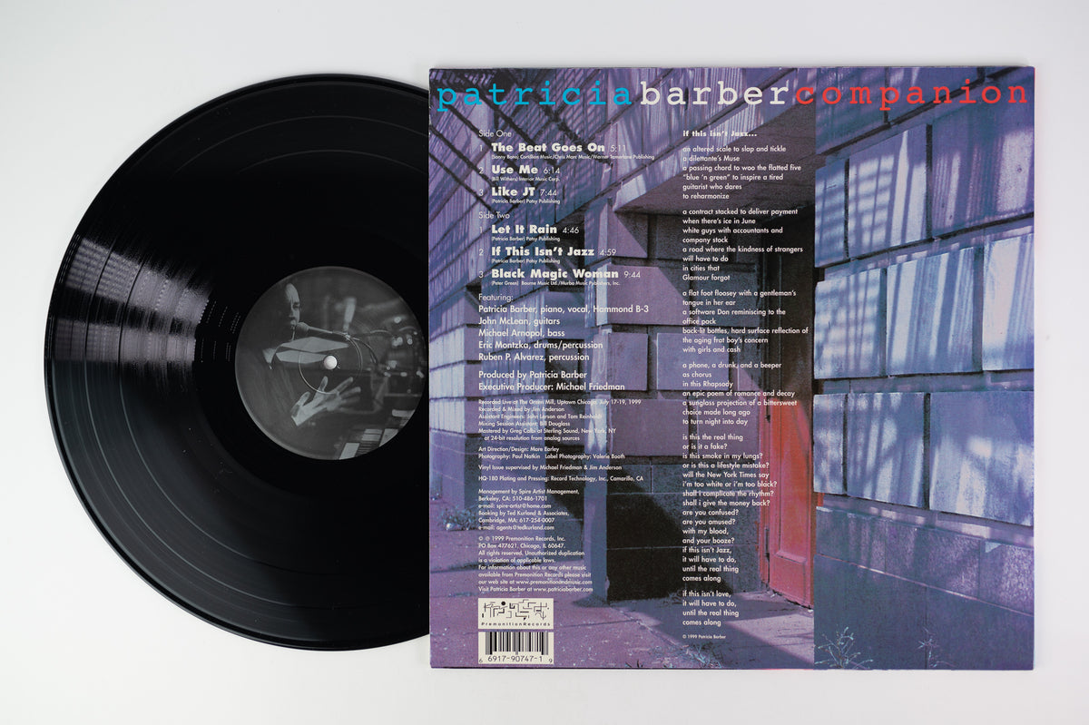 Patricia Barber - Companion on Premonition Records – Plaid Room Records