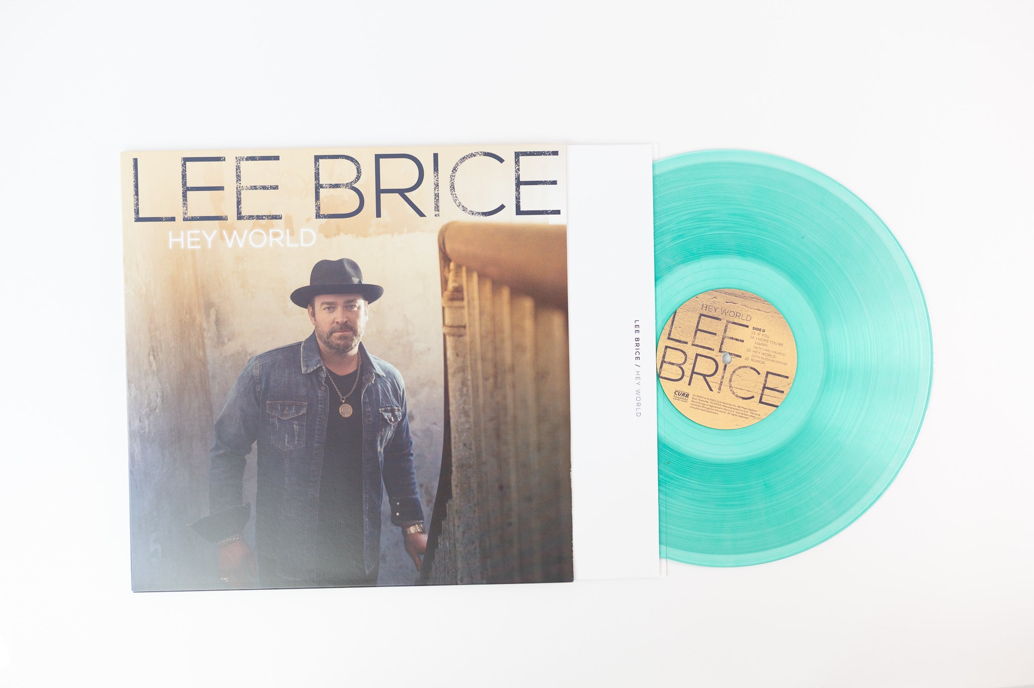 Lee Brice - Hey World on Curb Limited Walmart Exclusive Clear Green Vi
