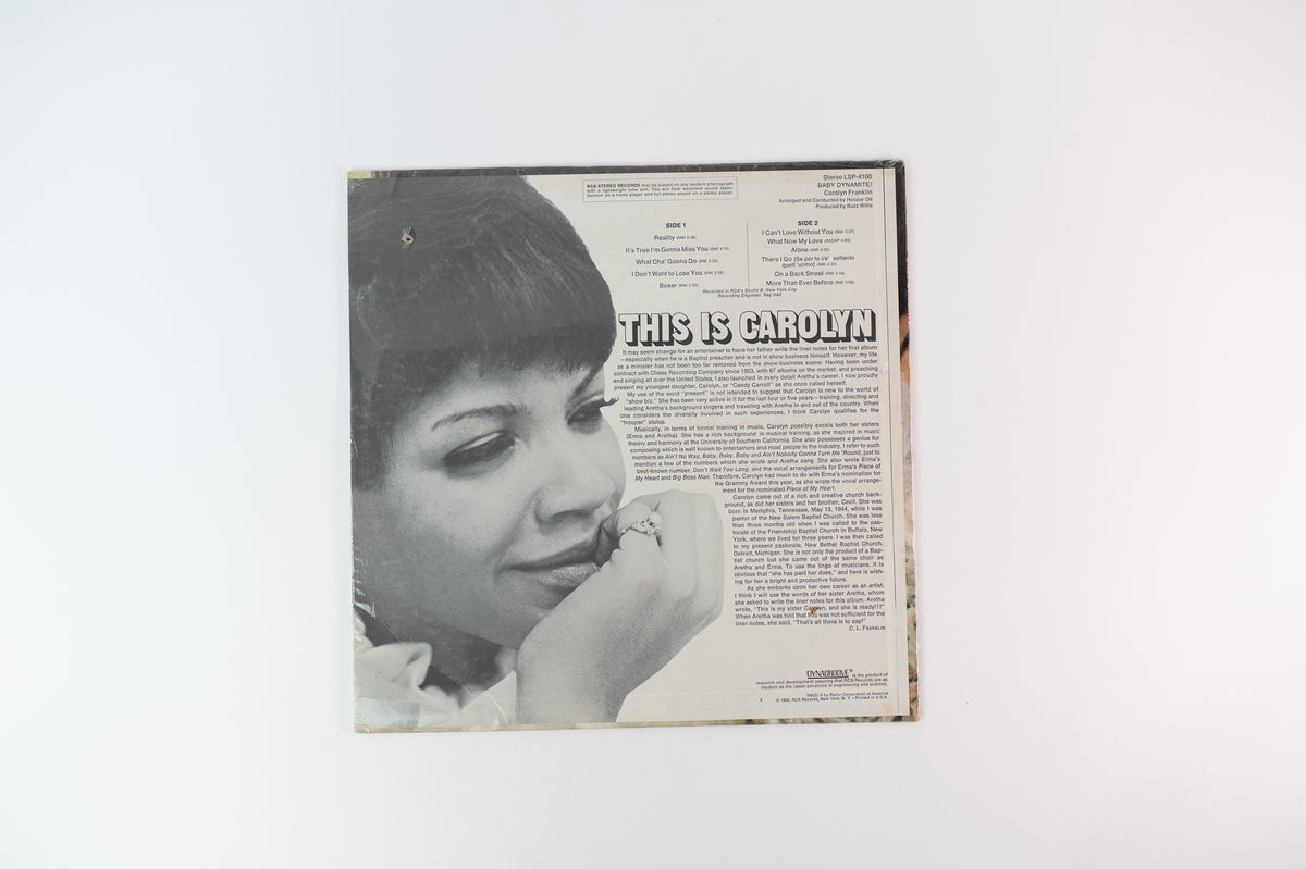Carolyn Franklin - Baby Dynamite! on RCA Victor Sealed – Plaid Room Records